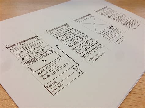 Couple Of Rough Sketches For A New Section On Defind Ios App Created At Buuuk Wireframe Sketch