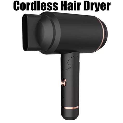 Wireless Hair Dryer Cordless Rechargeable Portable Hair Dryer With 2