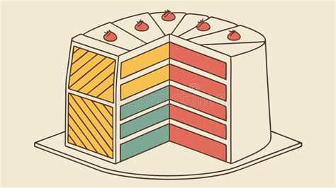 Layered Cake Slice Design Structure Concept Vector Design Generative