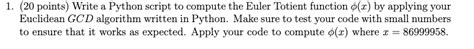Solved 1 20 Points Write A Python Script To Compute The