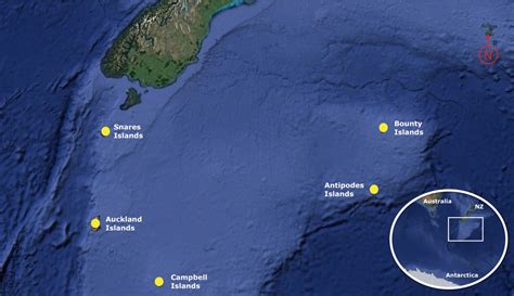 New Zealands Subantarctic Islands Map — Science Learning Hub