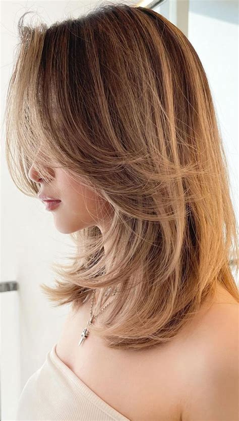 50 Versatile Layered Haircuts Shoulder Length Layers Cascading Bangs