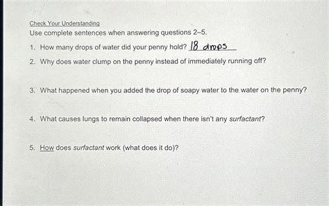 Solved Check Your UnderstandingUse complete sentences when | Chegg.com