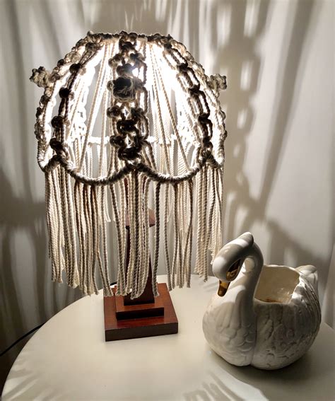 Macrame Lampshade Handmade In Australia With Natural Cotton Rope