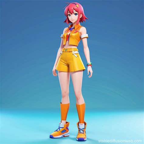 Polygon Female Character In Ps1 Style Stable Diffusion Online