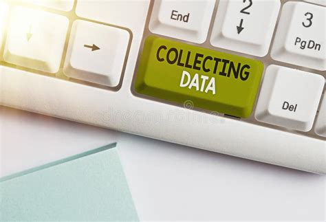 Text Sign Showing Collecting Data Conceptual Photo Gathering And Measuring Information On