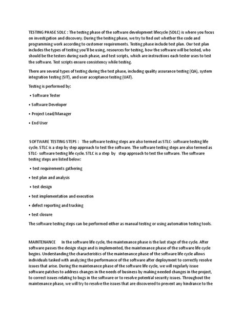 Conclusion Pdf Software Testing Business