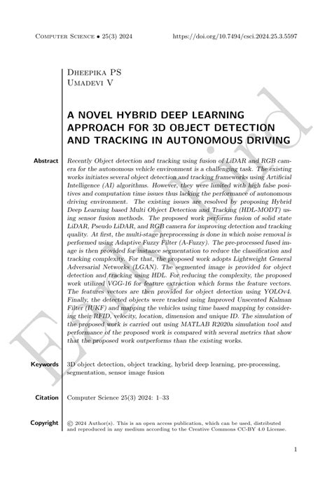 Pdf A Novel Hybrid Deep Learning Approach For 3d Object Detection And