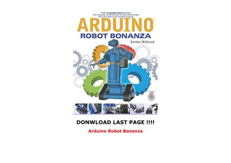 arduino robot bonanza pdf robotics technology and computing