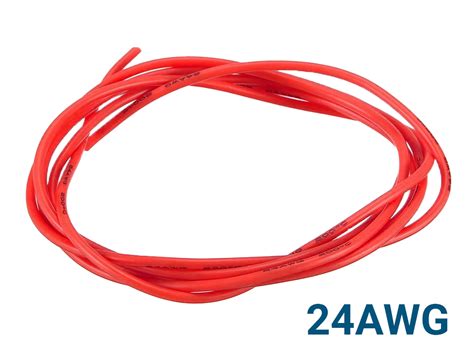 Купить Силиконовый провод 24AWG (1 м / Красный) Arduino/ESP/Raspberry ...