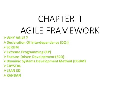 Chapter Ii Agile Framework Why Agile Declaration Of