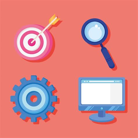 Premium Vector Four Analytics Graphics Icons