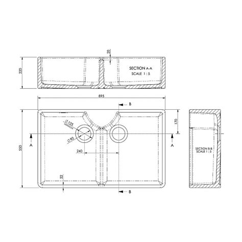 London Sink Company Lsc Butler 895 Fireclay Ceramic Inset Kitchen Sink