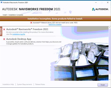 Navisworks Freedom Installation Issue Autodesk Community