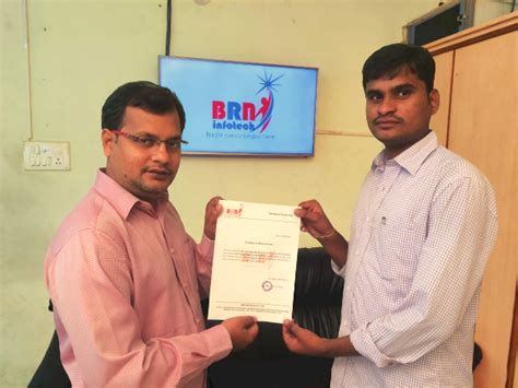 Brn Infotech Naresh Goud Ece 2013 From Selected As A Mobile Apps Developer With A Salary