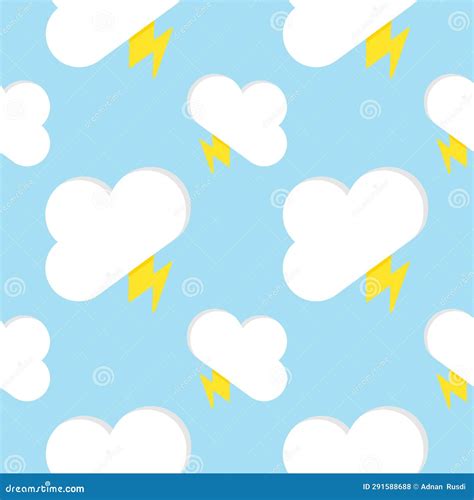 Cloud Seamless Pattern Vector Illustration Stock Vector Illustration Of Graphic Fabric 291588688