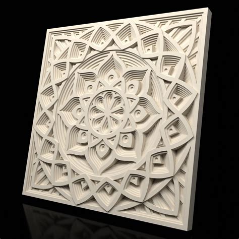 3d Wall Panel Stl File For Cnc Router And 3d Printing Cnc File For Wood 3d Wall Art Panel 3d