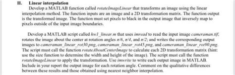 Solved II Linear Interpolation Develop A MATLAB Function Chegg