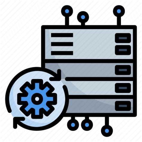 database server data setting maintenance gear refresh icon