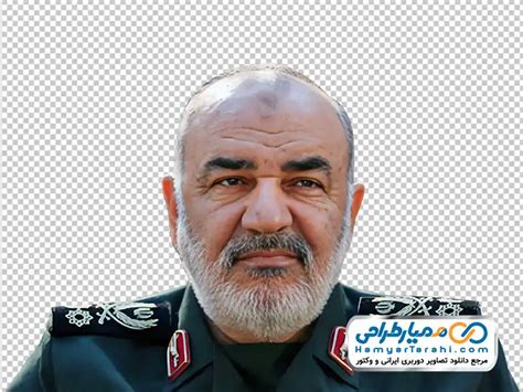 عکس با کیفیت سردار حسین سلامی با فرمت Png 03256258