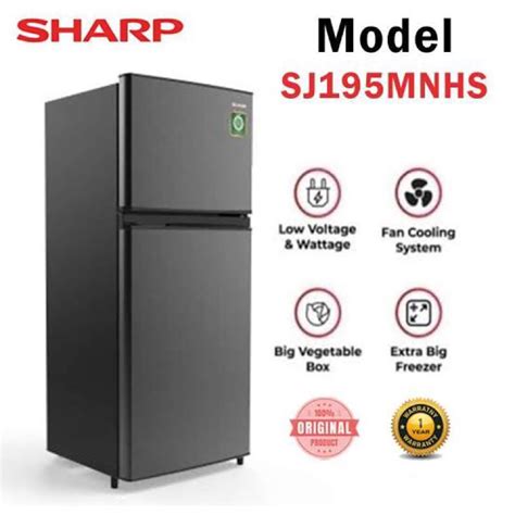 Jual Kulkas 2 Pintu Sharp Sj 195mnhs Non Salju Kulkas Sharp 2 Pintu