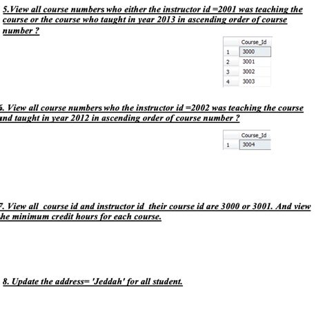 Solved Sql Queries Using The University Database Write