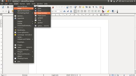 LibreOffice Page Numbering Ask Ubuntu