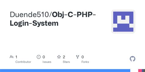 GitHub Duende Obj C PHP Login System