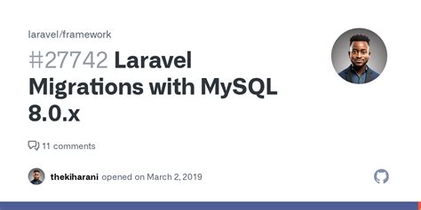 Laravel Migrations With Mysql 80x · Issue 27742 · Laravelframework