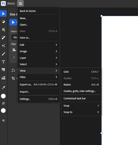 Solved Cant Use Guides In Photoshop Web Interface Adobe Community 13844252