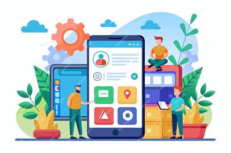 Users Interact With Customizable App Features On Stylish Devices In A