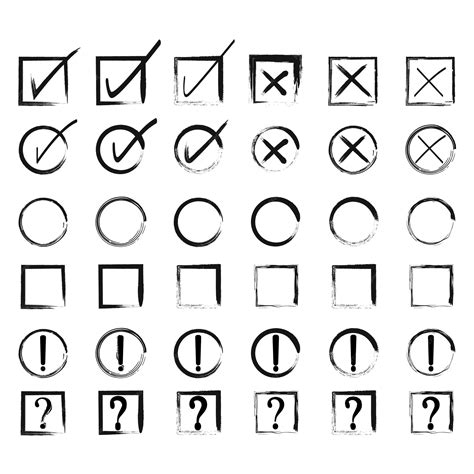 Premium Vector Doodle Check Marks Examination Mark And Checklist Marks Hand Drawn Check Box