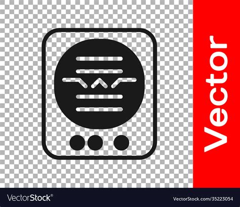 Black Attitude Indicator Is An Instrument Used Vector Image