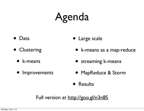 Clustering Large Scale Data Buzzwords 2013 Ppt