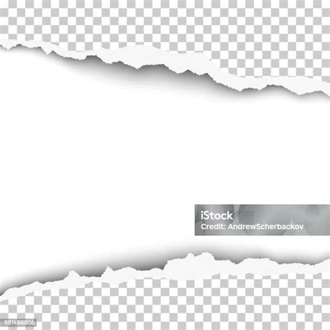 찢어진된 가장자리와 부드러운 그림자와 투명 한 종이의 중간을 납치 배너 광고 및 다른 목표에 대 한 결과 창의 흰색 배경 벡터