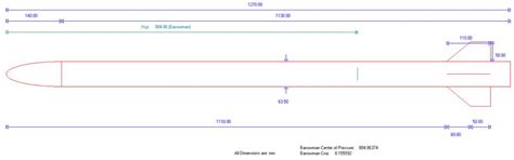 Figure 2 Aerolab Representation Of Rocketwith C P Location Indicated