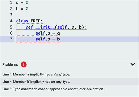 Python Class Declarations Are Not Recognised Without A Constructor Function · Issue 4416
