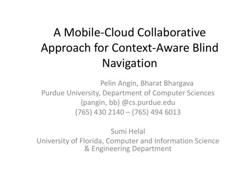 A Mobile Cloud Collaborative Approach For