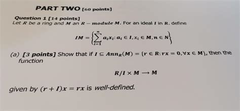 solved part two [60 points] question 1 [14 points] let r be
