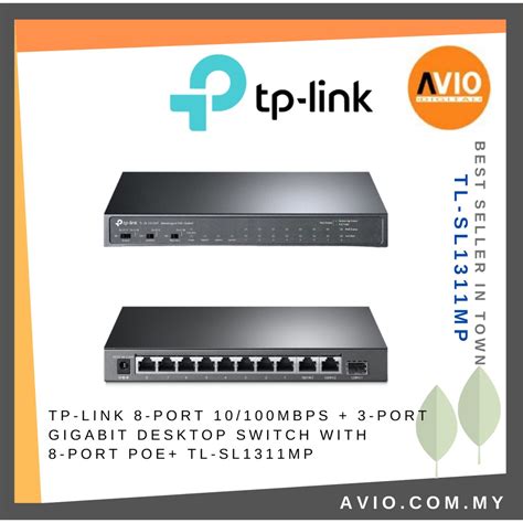 TP LINK Tplink 8 Port 10 100Mbps 3 Ports Gigabit Network Rack Switch 8 Port PoE POE 124w 1