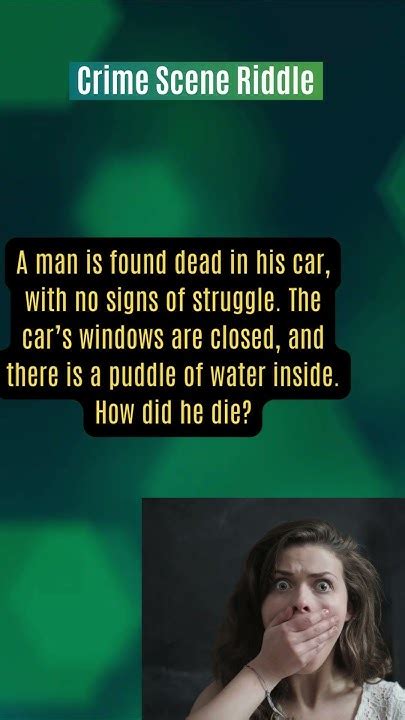 Crime Scene Riddle 🕵️‍♂️ Can You Solve This Mystery Youtube