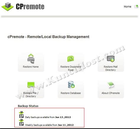 Fitur Restore Backup Cpanel Share Hosting