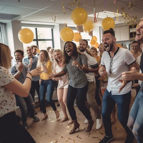 Premium Ai Image Editorial Photography A Surprise At The Office Happy
