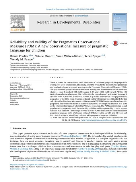 Pragmatics Observational Measure Pdf