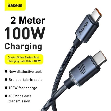 Jual Baseus Original Kabel Data Charger Crystal Shine 100w 5a Type C To