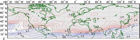 Correlation Map Between Anomalies Of Monthly Streamfunction Values At Download Scientific