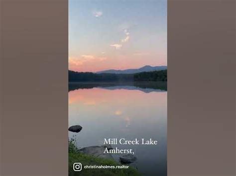 Sunset At Mill Creek Lake Amherst Virginia One Of Four Public Lakes