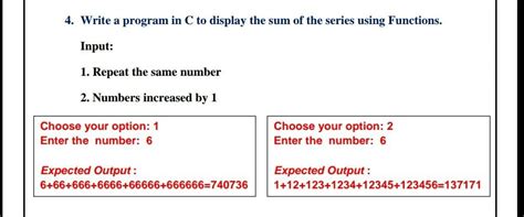 Solved Write A Program In C To Display The Sum Of The Chegg