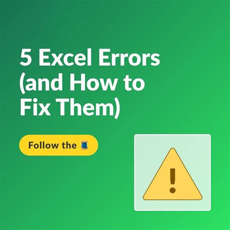 5 Excel Errors And How To Fix Data Driven Insights