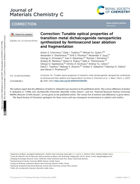 Pdf Correction Tunable Optical Properties Of Transition Metal